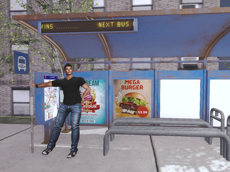 Second Life Marketplace - [WAG] Bus Stop Photo Prop
