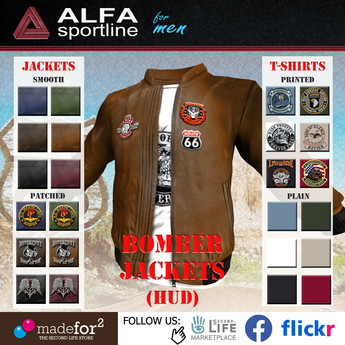 Second Life Marketplace - Bomber jacket for men *** ALFA *** Demo
