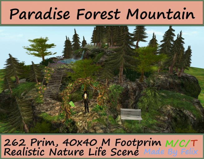 Second Life Marketplace - Paradise Forest Mountain " Realistic Nature ...