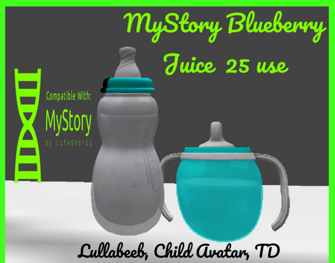 Second Life Marketplace Mystory Blueberry Sippy Cup With Bottle 50 Uses