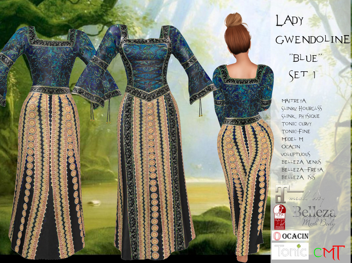Second Life Marketplace - .:: VH ::. Lady Gwendoline - Set 1 Blue Caste ...