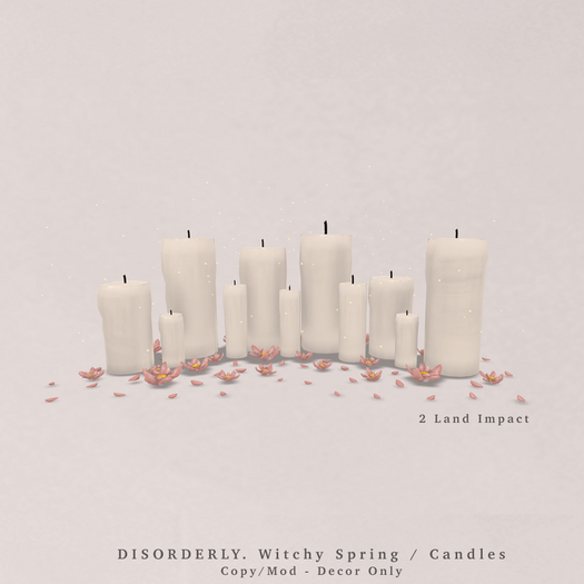 Second Life Marketplace - DISORDERLY. / Witchy Spring / Candles