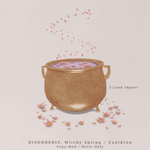Second Life Marketplace - DISORDERLY. / Witchy Spring / Cauldron