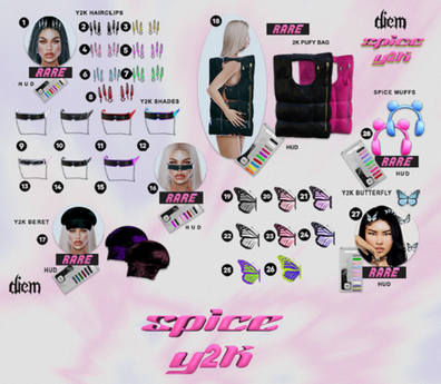 Second Life Marketplace - 16. DIEM. Y2K Shades RARE
