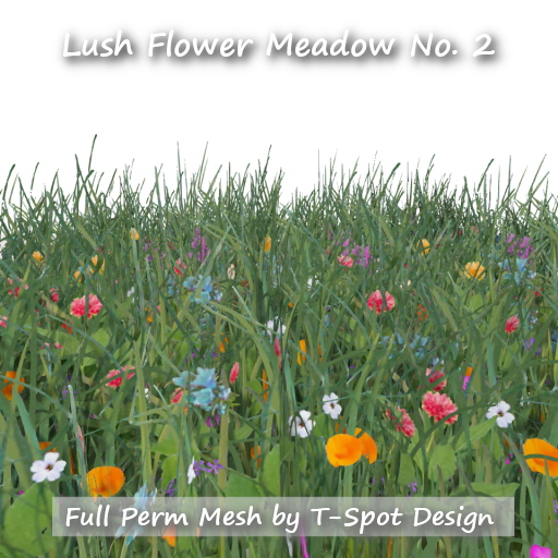 Second Life Marketplace - T-Spot Mesh - Lush Flower Meadow 2 - FP - LI=1.5