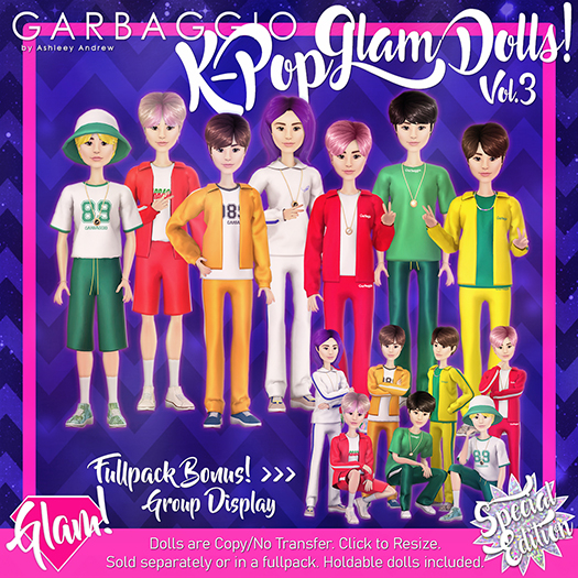 Second Life Marketplace - Garbaggio // K-Pop Glam Dolls Vol.3 Fullpack