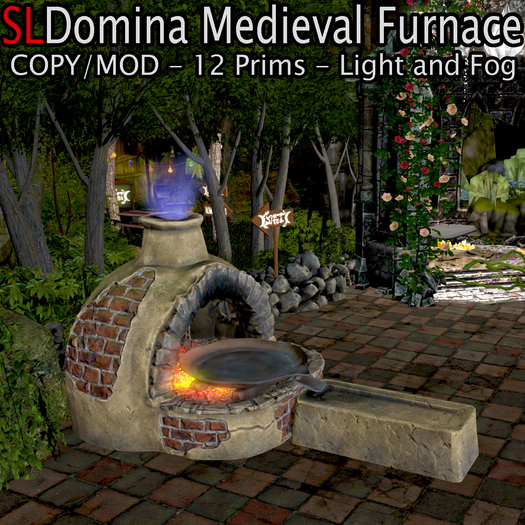 Second Life Marketplace - - Landscape deco - SLDomina Medieval Furnace ...