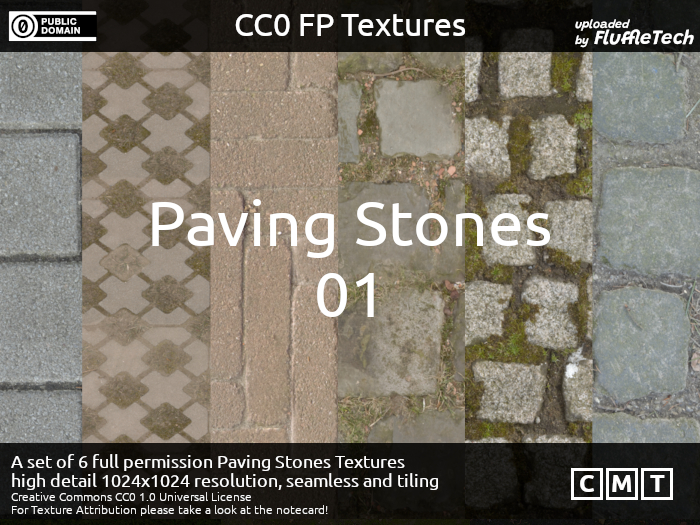 Second Life Marketplace - Pack of 6 Paving Stones Textures - 01