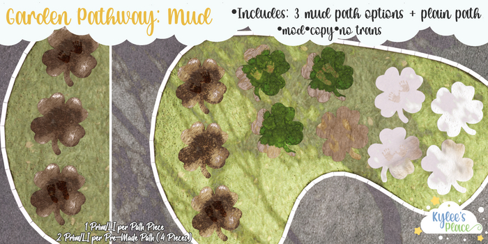 Second Life Marketplace - Kylee's Place-Garden Pathway-Mud-Unpacker ...