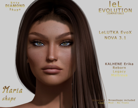 Second Life Marketplace - Maria Shape - Shape for LeLUTKA EvoX NOVA ...