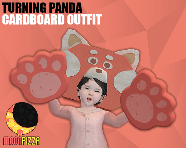 Second Life Marketplace - MOONPIZZA - Turning Panda Cardboard Outfit