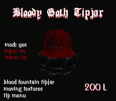 Second Life Marketplace - Bloody Goth Tipjar