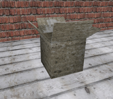 Second Life Marketplace - Dirty Moldy Cardboard Box Sculptie 1Li