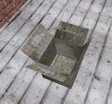 Second Life Marketplace - Dirty Moldy Cardboard Box Sculptie 1Li