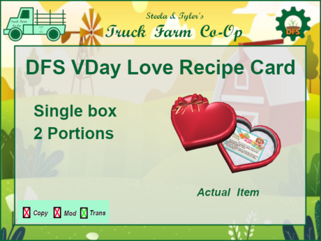 Second Life Marketplace - DFS VDay Love Recipe Card - X1