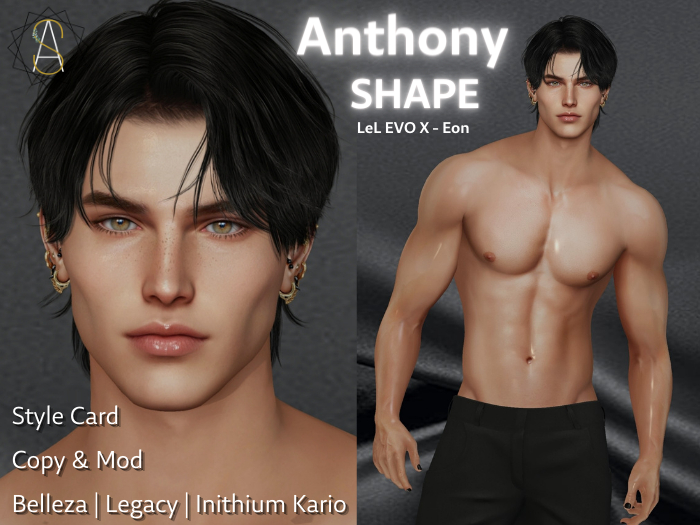 Second Life Marketplace - A.S_Store - Anthony Shape for LeLUTKA EvoX ...