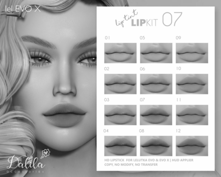 Second Life Marketplace - DEMO Dalila Lip Tint Kit 07