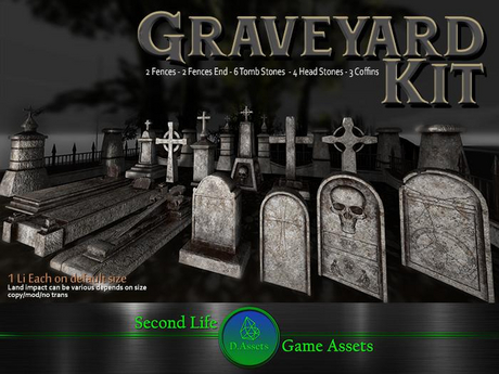 Second Life Marketplace - :D.Assets: Graveyard Construction Kit [ADD ME]