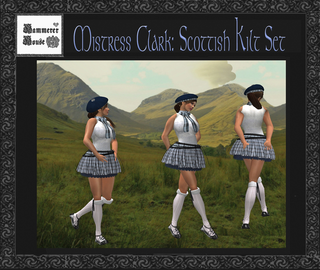 Second Life Marketplace - Mistress Clark Kilt Set Boxed