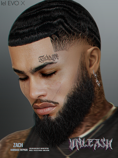 Second Life Marketplace - UNLEASH - Zach waves hairbase FATPACK // EVO X