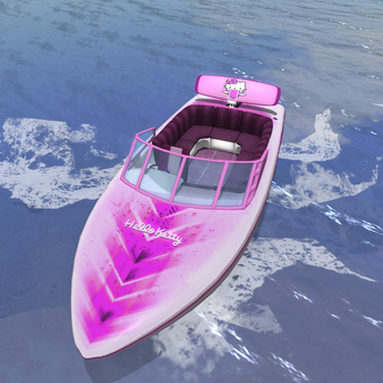 Second Life Marketplace - Chibby - Pink Kitty Speed Boat A1R (Add Me)