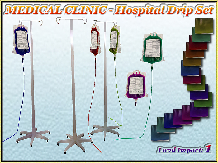 Second Life Marketplace - MEDICAL CLINIC - Hospital Drip Set (1 LI ...