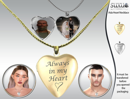 Second Life Marketplace - [ SuXue ] Heart necklace open closed picture