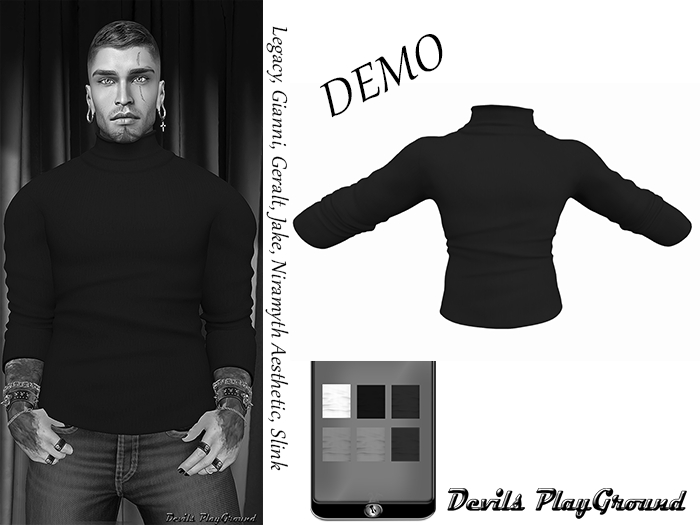 Second Life Marketplace - DEMO Shirt Devin Solid - Hud Driven - Legacy ...