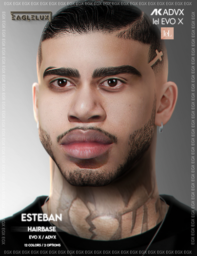 Second Life Marketplace - EGX.BOM Esteban Hairbase (EVO X / ADVX)
