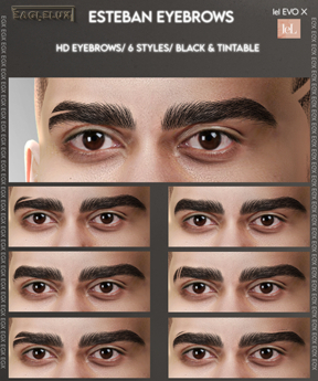Second Life Marketplace - EGX. HD Esteban Eyebrows DEMO