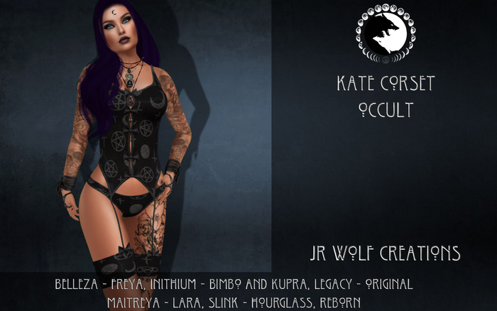 Second Life Marketplace - Kate Corset Occult ADD ME (JR Wolf Creations)