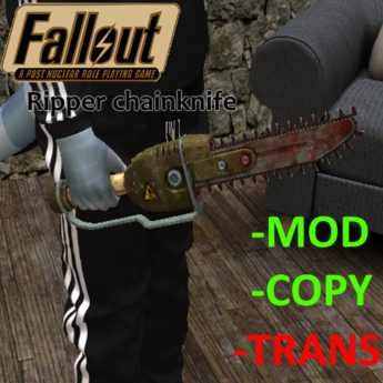 Second Life Marketplace - Fallout 3 ripper chainknife [WIP scripted update]