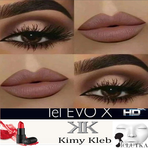 Second Life Marketplace Lelutka Evox Soft Rose Lipstick Romantik Eyes Set 3118