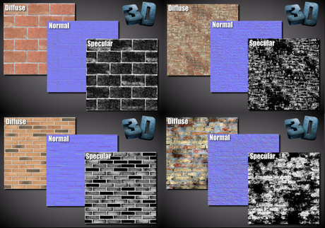 Second Life Marketplace - Brick Wall Pack 002 3D Textures Full Perm