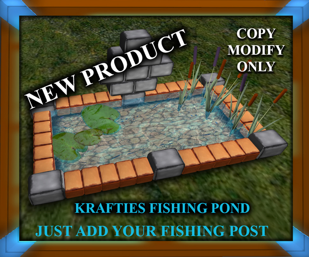 Second Life Marketplace - fishing post pond 2 (gray)