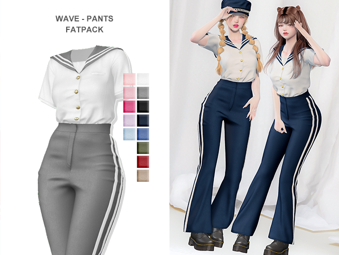 Second Life Marketplace - cheezu. wave outfit (pants) : fatpack