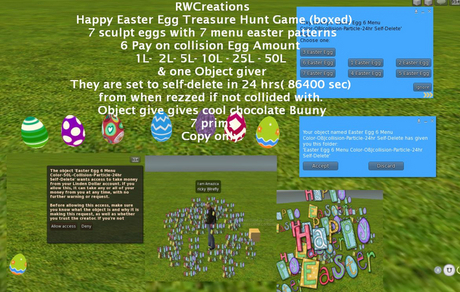 Second Life Marketplace - 7 Menu Easter Egg Treasure Hunt Game 24HR ...