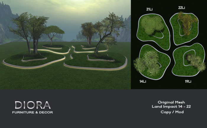 Second Life Marketplace - DIORA Garden Deco Platform Grass