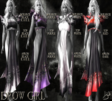 Second Life Marketplace - !gO! Drow Girl - Boleros - Red