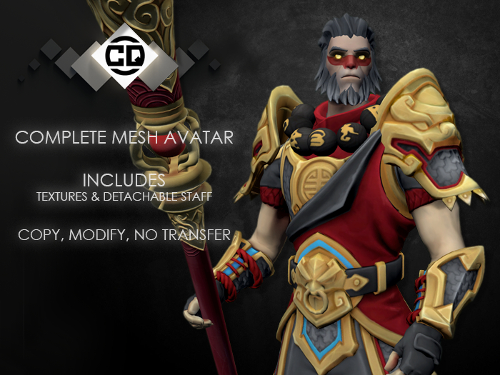 Second Life Marketplace - .:CQ:. Wu Kong Bento Avatar