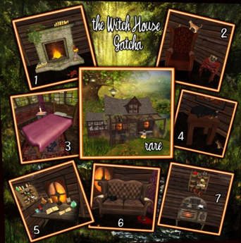 Second Life Marketplace - 2-chair 9 poses and phone on stool for Witch ...
