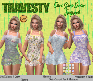 Second Life Marketplace - Travesty Cari Sun Dress Fatpack