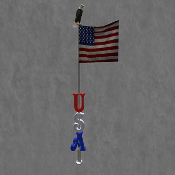 Second Life Marketplace - LF-American Flag W/USA Tip Jar 12LI **ADD**