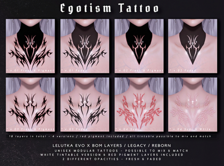 Second Life Marketplace - Just Magnetized - EGOTISM Tattoo