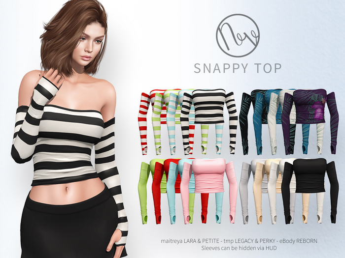 Second Life Marketplace - neve top - snappy fatpack