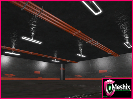 Second Life Marketplace - Cyberpunk base/warehouse (13prims mesh)