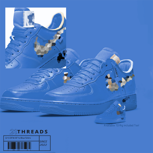 Second Life Marketplace - [21] Blue Ofw Af1s Snkrs
