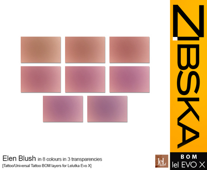 Second Life Marketplace - Zibska Evo X ~ Elen Blush in 8 colors in 3 ...