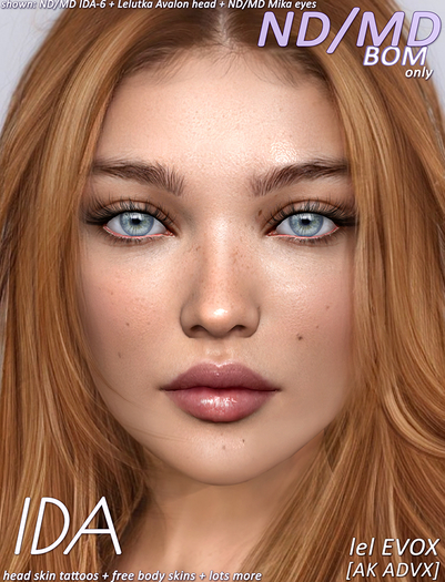 Second Life Marketplace - ND/MD IDA 6-lama BOM skin (Lel EvoX)