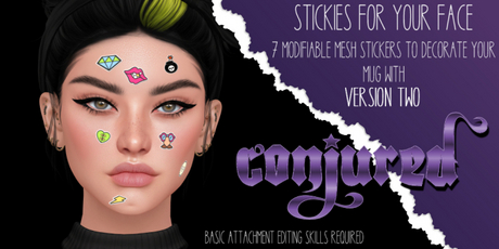 Second Life Marketplace - Conjured Face Stickies Set 2